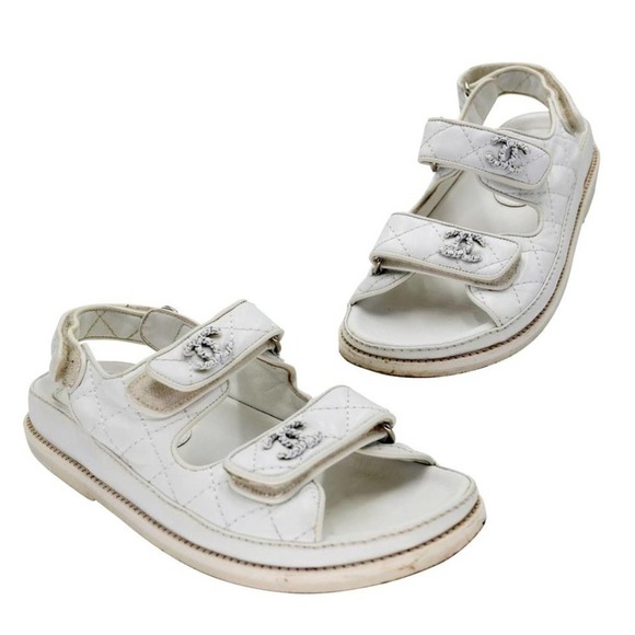 CHANEL | Shoes | Chanel Dad Cambon Flats 35 Leather Lambskin Quilted ...
